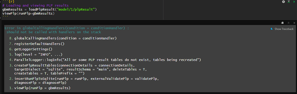 Error in viewPlp function of PatientLevelPrediction package - Implementers - OHDSI Forums
