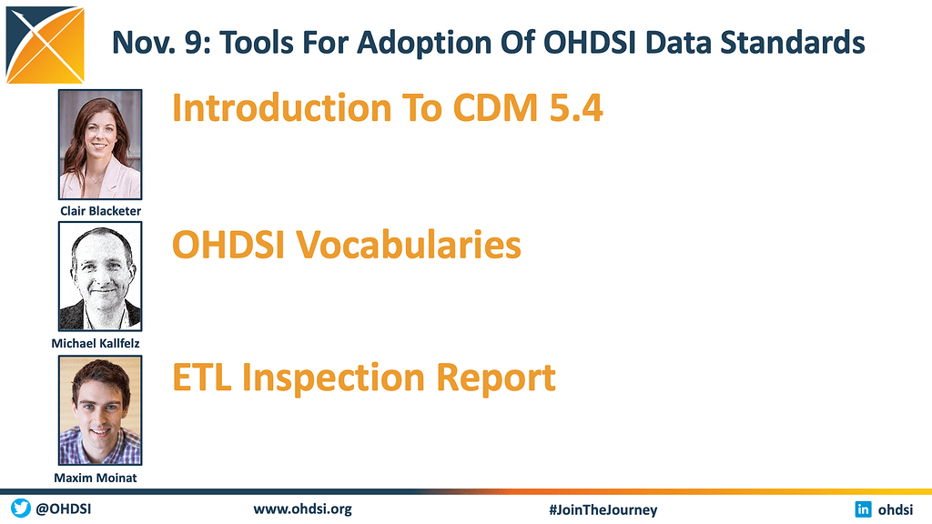 Today's Community Call: Tools for Adoption of OHDSI Data Standards ...
