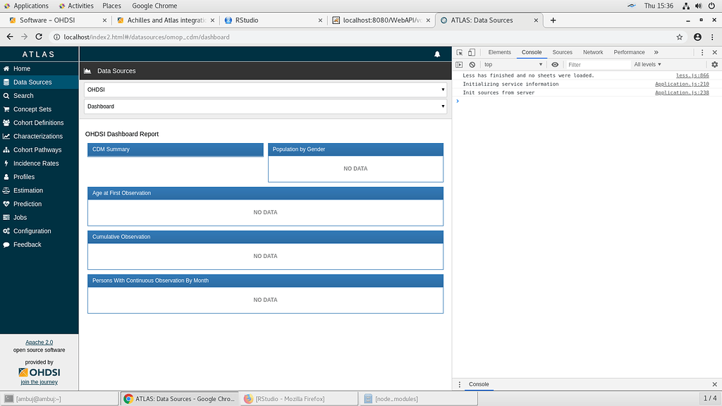 No Data in Atlas and Vocab Version missing - Developers - OHDSI Forums