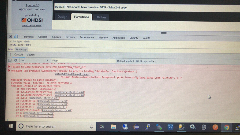 Atlas - Unable to view characterisation results - Implementers - OHDSI Forums