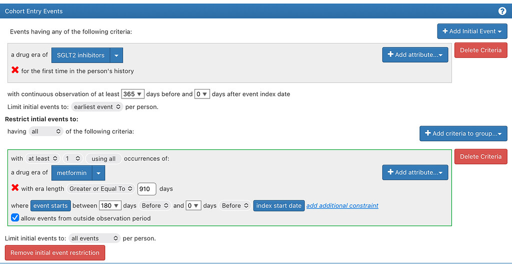 Cohort entry definition 문의 - OHDSI in Korea - OHDSI Forums