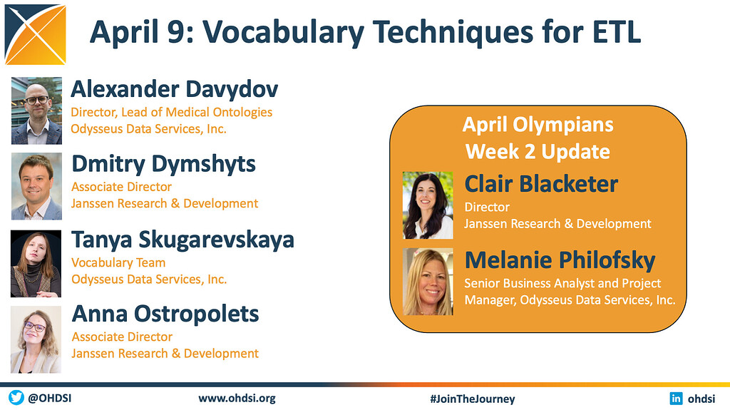April 9 Community Call: Vocabulary Techniques for ETL - General - OHDSI Forums