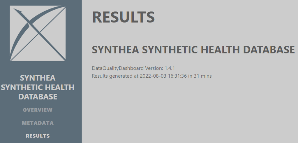 Results Tab in Data Quality Dashboard Has Nothing To Display - Developers - OHDSI Forums