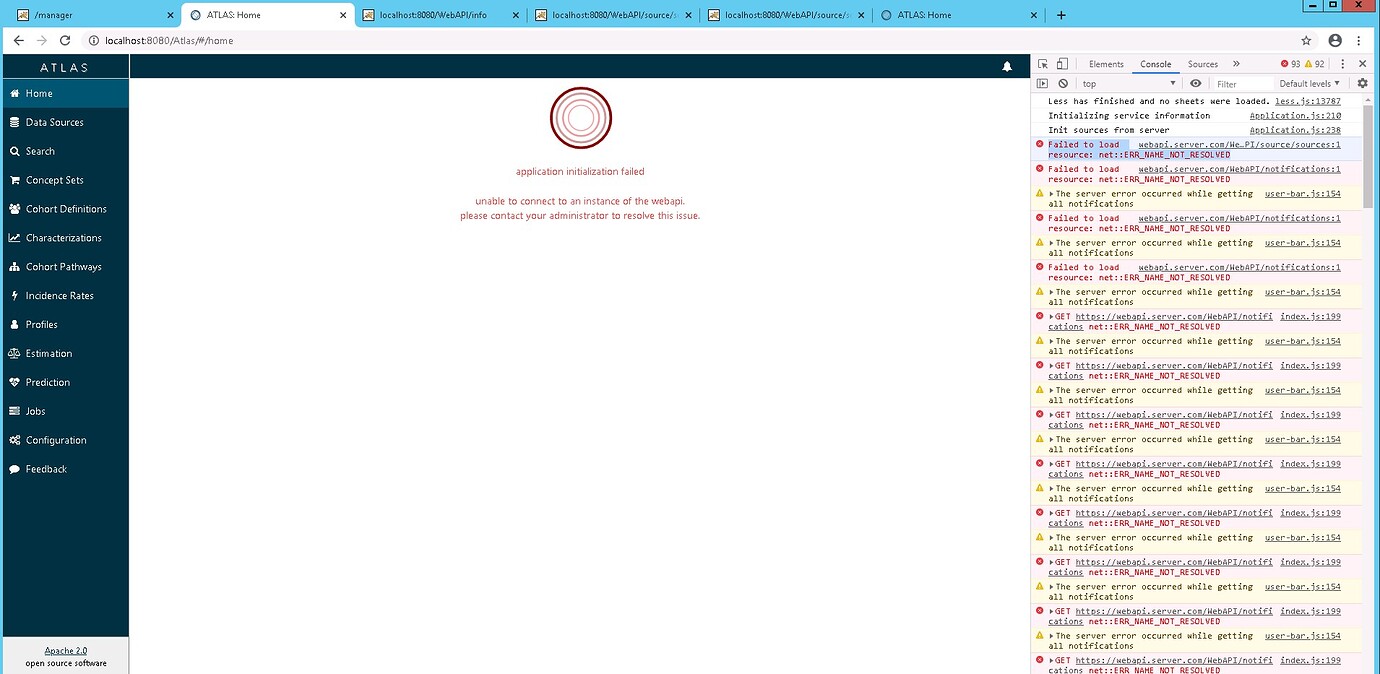 Atlas setup failing: application initialization failed - Implementers - OHDSI Forums
