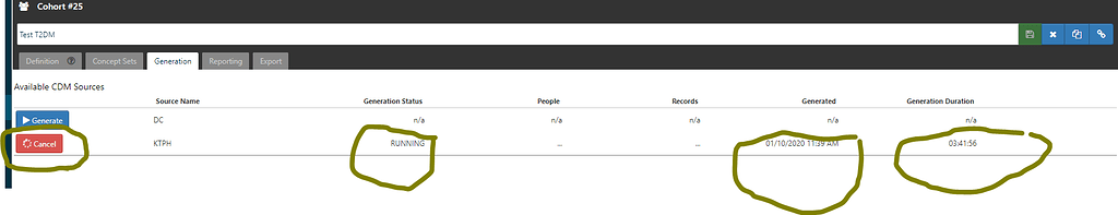 Atlas cohort generation running - Even after generation - Implementers - OHDSI Forums
