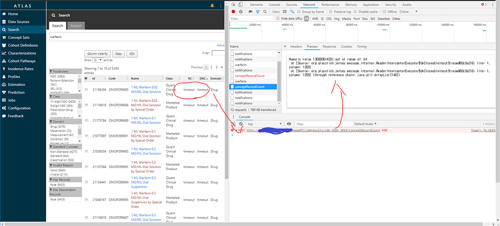 "Atlas-Search-RC,DRC column" didnt work! - Developers - OHDSI Forums